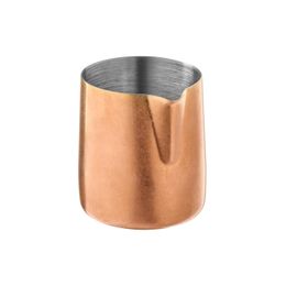 Milchkännchen APS "Gießer "FLOW", 150 ml, Ø 6 cm, Höhe 6,5 cm", braun (kupferfarben), H:6,5cm Ø:6cm, Edelstahl 18/8, Kannen, gebürsteter Edelstahl 18/8, PVD-beschichtet, Vintage-Look