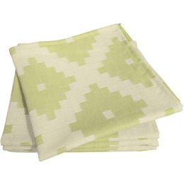 Stoffserviette Adam "Maroccan Shiraz Light" Gr. 1, grün (hellgrün), B:30cm L:30cm, Obermaterial: 100% Baumwolle, Servietten