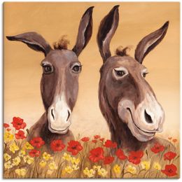 Wandbild Artland "Esel", beige (farbe bild(er): naturfarben), B:70cm H:70cm, Bilder, als Alubild, Outdoorbild, Leinwandbild, Poster, Wandaufkleber