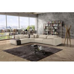 Ecksofa Egoitaliano "Beverly, extravangantes Designsofa mit erstklassigem Sitzkomfort", wei&szlig; (paper), B:378cm H:95cm T:282cm, Leder &raquo;BULL&laquo; (echtes Rindsleder). Geschliffenes, pigmentiertes und behandeltes Rindsleder mit einer Dicke von 1, 3-1, 5 mm. Dieses Leder zeigt eine ziemlich weiche Hand mit einem halb undurchsichtigen Aussehen. Es handelt sich um ein gesch&uuml;tztes Leder. Eine leichte Deckschi