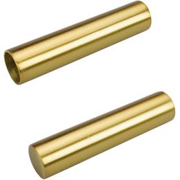 Gardinenstangen-Endstück Liedeco "Signum", gold (goldfarben, matt), L:10cm Ø:1,6cm, Gardinenstangenendstücke, für Gardinenstangen Ø 16 mm