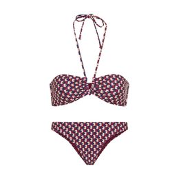 Lscn By Lascana Bikini Damen Gr&ouml;&szlig;e XS creme / navy / bordeaux