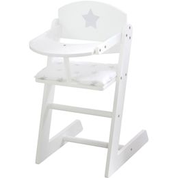 Puppenhochstuhl Roba "Stella", weiß, Puppenmöbel, KinderB:28cm H:52cm T:28cm, Holz, B:28cm H:52cm T:28cm