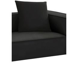 Sofakissen W.Schillig "around-the-block", schwarz (schwarz z59), B:60cm H:60cm, Longlife Xtra-Leder Z69: Das feinnarbige, gedeckte Softleder Z69 besticht durch seine außergewöhnliche Weichheit im trendigen »Vintage-Look«, Hautstärke 0, 9 - 1, 1 mm;Longlife Xtra-Leder Z51: Das robuste pigmentierte Glattleder Z51 ist chromgegerbt sowie fassgefärbt und weist eine grobe Prägung auf. Es ist mit einer l