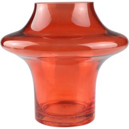 Dekovase AM Design "Vibrant orangefarbene Glasvase", orange, B:20cm H:20cm, Glas, Vasen, für einen fröhlichen Akzent