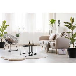 Beistelltisch Mirrors and More "Judy", schwarz (schwarz, schwarz, schwarz), B:40cm H:40cm T:40cm, Tische, schwarzes Metallgestell