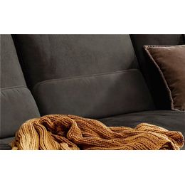 Sofakissen W.Schillig "run", grau (antracite s37), B:82cm H:20cm T:8cm, Stoff S37 (100% Polyester);ROHLEDER Chenille-Flachgewebe Q2 W77 (68% Polyacryl, 32% Polyester);Stoff S37 (100% Polyester), Polsterauflagen, Nierenkissen, Breite 82 cm