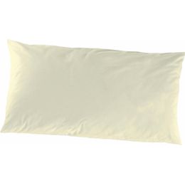 Kissenbezug Primera "Primera Mako-Feinjersey Kissenbezug im Doppelpack", beige (ecru), B:80cm L:40cm, Feinjersey, Obermaterial: 100% Baumwolle, Kissenbezüge, In vielen Uni-Tönen