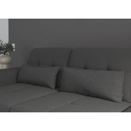 Sit & More Sofakissen SIT & MORE "Baviene", grau, B:65 H:25 T:11, Polsterauflagen, Sofa-Zubehör Deko-Kissen Sofakissen, Set, bestehend aus 2 Nierenkissen