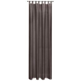 Vorhang GERSTER "Silko" Gr. 1, grau, B:140cm H:235cm, Taft, Polyester, Gardinen, HxB: 235x140, Eleganter Schlaufenschal aus Taft