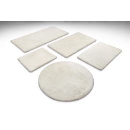 Badematte WECON HOME BASICS "Emil", beige (creme,beige), H:25mm, Polyester, Badematten, waschbar, rutschfest, strapazierfähig, pflegeleicht und super weich