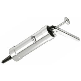 Gebäckpresse Gefu "COOKIE", silber, B:6cm L:21,5cm T:6cm Ø:5cm, Aluminium, Kunststoff, Gebäckpressen, vielseitig, präzise Dekoration, robust und langlebig