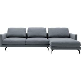 Ecksofa "CR.414, Designecksofa, Polsterecke, L-Form", blau (saphierblau, steingrau), B:280cm H:91cm T:172cm, CREATION BY ROLF BENZ, Sofas, Ecksofa, wahlweise aus feinstem Rindsleder oder hochwertigem Chenille