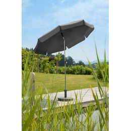 Sonnenschirm Schneider Schirme "Locarno", grau (anthrazit), Obermaterial: 100% Polyester, Standschirme, abknickbar, ohne Schirmständer