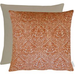 Kissenhülle Apelt "Silva", orange, B:46cm L:46cm, Polyester, Obermaterial: 60% Polyester, 20% Baumwolle, 20% Viskose, Kissenbezüge