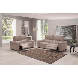 Polstergarnitur Egoitaliano "Capucine", beige (safari), B:200cm H:99cm T:97cm, Sitzm&ouml;bel-Sets, bestehend aus einem 2-Sitzer und einem 2,5-Sitzer