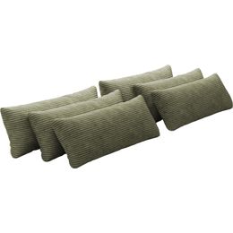 Sofakissen Places of Style "Mikado", grün (olive), B:65cm H:25cm T:10cm, 100% Polyester, Polsterauflagen, 3,5,6,7-teilige Kissen-Sets zur Auswahl