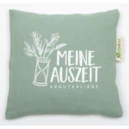 Kräuterkissen Herbalind "MEINE AUSZEIT Lindgrün", grün, B:20cm H:4cm L:20cm, Baumwolle, Funktionskissen
