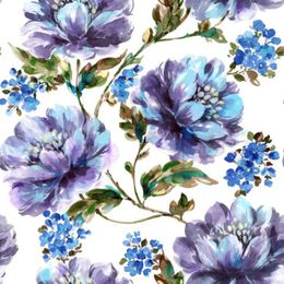 Vliestapete SUPERFRESCO EASY "Stefanie - Blumen", blau, B:0,52m L:10m, Vlies, Tapeten, Blau - 10m x 52cm