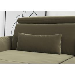 Sofakissen Places of Style "Fjord", grün (olive), B:65cm H:25cm T:10cm, 100% Polyester, Polsterauflagen