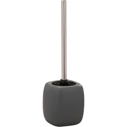 WC-Garnitur Wenko "Faro", grau, B:12cm H:40cm Ø:12cm, Keramik, Reinigungsbürsten