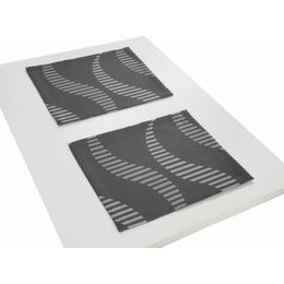 Platzset WIRTH "LUPARA" Gr. 1, grau, B:40cm L:35cm, Obermaterial: 75% Polyester, 25% Baumwolle, Platzsets