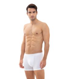 Boxershorts Mey "Softball", Herren, Gr. 6L, weiß, Obermaterial: 57% Baumwolle, 38% Polyester, 5% Elasthan, körpernah, Unterhosen, Klassischer Sitz, kurzes Bein