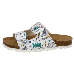 Pantolette Lico "Pantolette Bioline Zippy", M&auml;dchen, Gr. 27, wei&szlig;, Synthetik, Schuhe Pantolette
