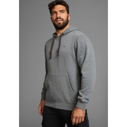 MAN'S WORLD Kapuzensweatshirt MAN'S WORLD, Herren, Gr. 3XL (64/66), grau (grau, melange), angeraute Sweatware, Obermaterial: 60% Baumwolle, 40% Polyester. Kapuzenfutter: 60% Baumwolle, 40% Polyester, meliert, regular fit, Rippb&uuml;ndchen, Sweatshirts, lange &Auml;rmel, lockere Passform, unifarben, mit Kapuze