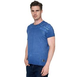 T-Shirt Rusty Neal, Damen, Gr. XXL, blau, 100% Baumwolle, bedruckt, normal, Rundhals, Shirts T-Shirt, mit modernem Print