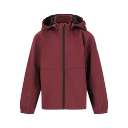 Softshelljacke ZIGZAG "Troy", Kinder, Gr. 104, rot, 100% Polyester, unifarben, normal, ohne Ausschnitt, Jacken, mit wasserabweisender Beschichtung