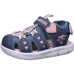 Sandale Kangaroos "K-Mini", Kinder, Gr. 27, blau (dunkelblau), Synthetik, Schuhe Sandale, mit Klettverschluss