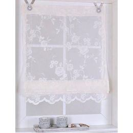 Raffrollo HEINE HOME Gr. 1, beige (creme), B:45cm H:130cm, Raffrollos