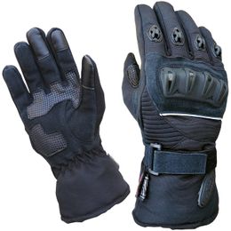 Motorradhandschuhe PROANTI Gr. XXL, schwarz, Handschuhe, Damen, XXL, Obermaterial: 50% Nylon, 40% Polyester, 10% Polyurethan. Innenfutter: 100% Polyester, speziell f&uuml;r Regenwetter und den Winter