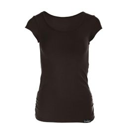 T-Shirt WINSHAPE "WTR4", Damen, Gr. S, schwarz, 90% Baumwolle, 10% Elasthan, Rundhals, Shirts, kurzarm