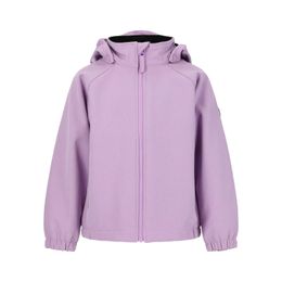 Softshelljacke ZIGZAG "Bjorn", Kinder, Gr. 110, lila (flieder), 96% Polyester, 4% Elasthan, unifarben, ohne Ausschnitt, Jacken, Mit wasserabweisender Membran