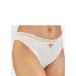 String Lascana, Damen, Gr. 32/34, beige (champagner), Spitze, Obermaterial: 81% Polyamid, 19% Elasthan, Unterhosen, aus Spitze in moderner Optik mit extraflachen Kanten