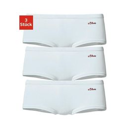 Hipster s.Oliver, Damen, Gr. 32/34 (S), weiß, Jersey, Obermaterial: 90% Baumwolle, 10% Elasthan (LYCRA), unifarben, Unterhosen, aus elastischer Baumwoll-Qualität