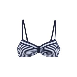 Lascana Bikinitop Damen Gr&ouml;&szlig;e 70 marine / wei&szlig;