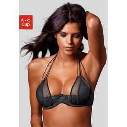 B&uuml;stenhebe Petite Fleur Gold, Damen, Gr. 70, Cup A, schwarz, Spitze, Obermaterial: 50% Polyamid, 46% Polyester, 4% Elasthan, BHs BH Reizw&auml;sche B&uuml;gel-BH Hochzeitsw&auml;sche Neckholder-BH Triangel-BH Hochzeitsdessous B&uuml;stenhebe, mit B&uuml;gel und feinen Nackentr&auml;gern, sexy Dessous