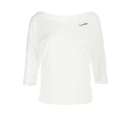 3/4-Arm-Shirt WINSHAPE "MCS001", Damen, Gr. XL, wei&szlig; (vanilla, wei&szlig;), 50% Modal, 50% Baumwolle, U-Boot-Ausschnitt, Shirts Yogawear Yogashirt, Ultra leicht
