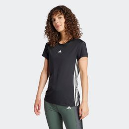 T-Shirt adidas Performance "HYGLM T", Damen, Gr. L, schwarz-weiß (schwarz, weiß), Obermaterial: 88% Polyester, 12% Elasthan, Rundhals, Shirts