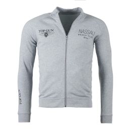 Sweater NASSAU BEACH "NB20118", Herren, Gr. 50M, grau, Obermaterial: 90% Baumwolle, 10% Viskose, Sweatshirts Sweater