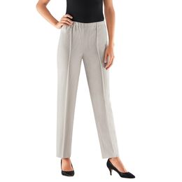 Jerseyhose Classic Basics, Damen, Gr. 19, Kurzgr&ouml;&szlig;en, grau (stein), 100% Polyester, unifarben, lang, Hosen Jerseyhose