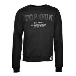 Sweater Top Gun "TG20213007", Herren, Gr. XXXL, schwarz, Obermaterial: 100% Baumwolle / 100% Baumwolle, Sweatshirts Sweater