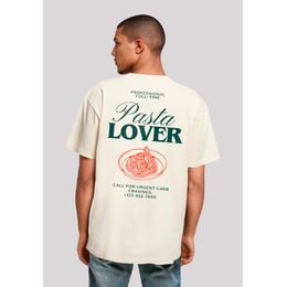 T-Shirt F4NT4STIC "Pasta Lover", Herren, Gr. L, beige (sand), Obermaterial: 100% Baumwolle, oversize, Rundhals, ohne Bündchen, Shirts, Premium Qualität