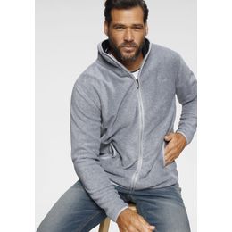MAN'S WORLD Fleecejacke MAN'S WORLD, Jungen, Gr. XL (56/58), grau (grau meliert), Fleece, Obermaterial: 100% Polyester, meliert, normal, Jacken Fleecejacke, f&uuml;r die &Uuml;bergangszeit, aus Fleece, casual Look, schnelltrocknend, Topseller