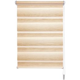 Doppelrollo Liedeco "Farbverlauf" Gr. 6, braun, B:120cm H:150cm, Polyester, Rollos