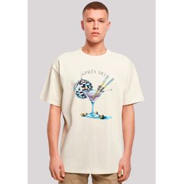 T-Shirt F4NT4STIC "Apr&egrave;s Ski Martini Winter Sport", Damen, Gr. 3XL, beige (sand), Obermaterial: 100% Baumwolle, oversize, Rundhals, ohne B&uuml;ndchen, Shirts T-Shirt, Premium Qualit&auml;t
