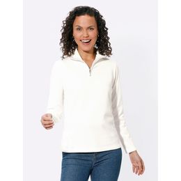 Sweater Casual Looks, Damen, Gr. 36, beige (ecru), 50% Baumwolle, 50% Polyester, unifarben, Sweatshirts